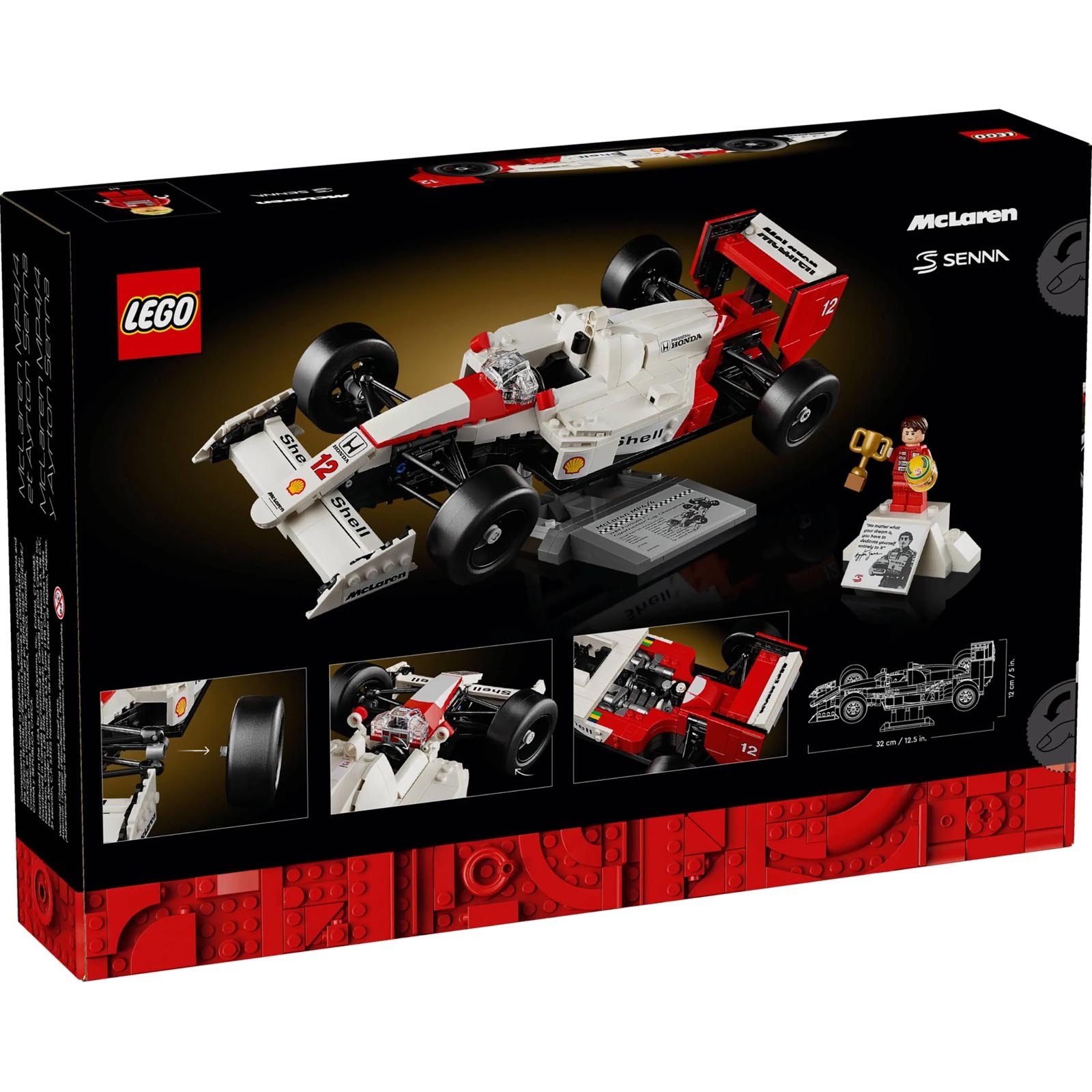 Lego - Fórmula 1 McLaren MP4/4 e Ayrton Senna - Icons 10330 Escala ...